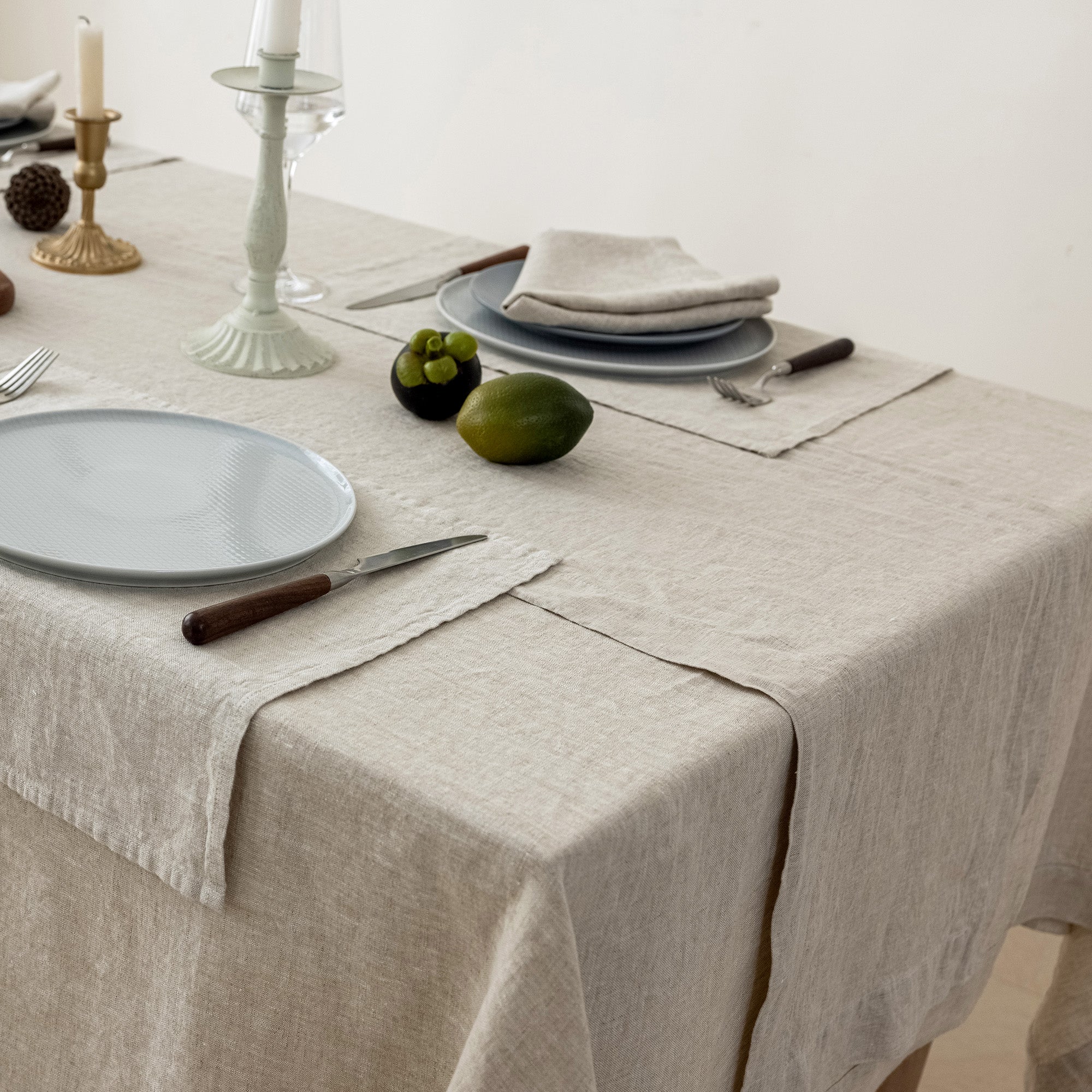 Pure Linen Tablecloth Rectangle - 60 x 120 Inches – Triton Linen